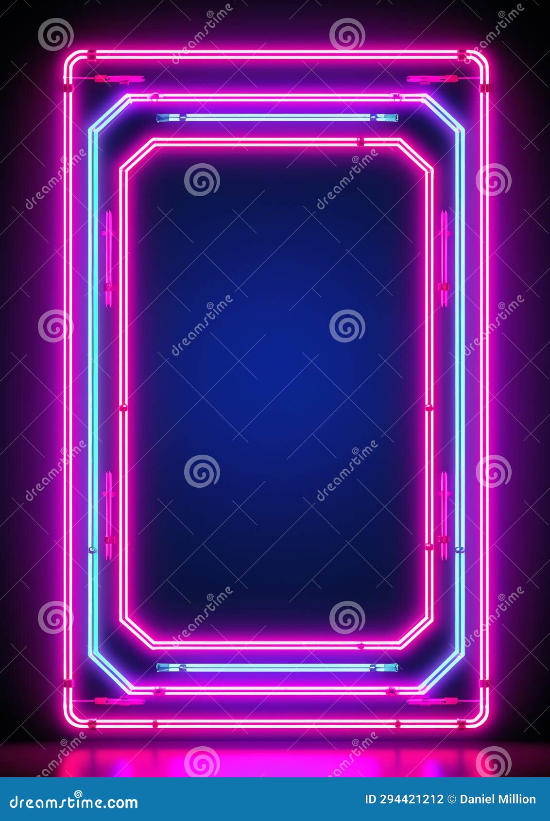 Retro Neon Signage Frame 80s Retro Nostalgic Stock Illustration ...