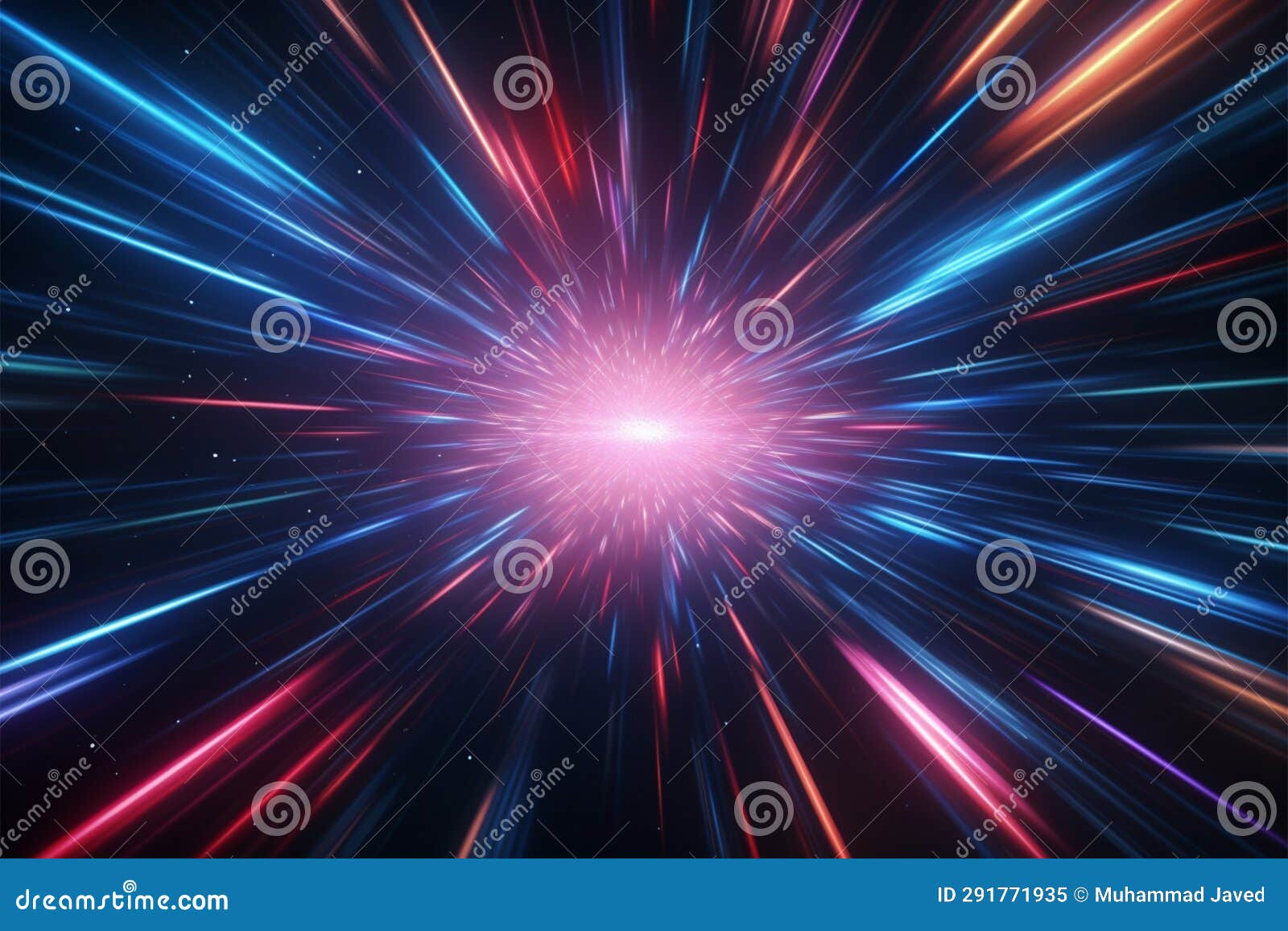 Retro Neon Warp Abstract Flight through 3D Hyper Tunnel Space Stock ...