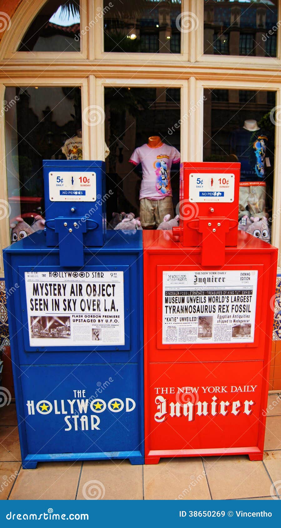 Retro Newspaper Dispensers editorial stock image. Image of vending ...