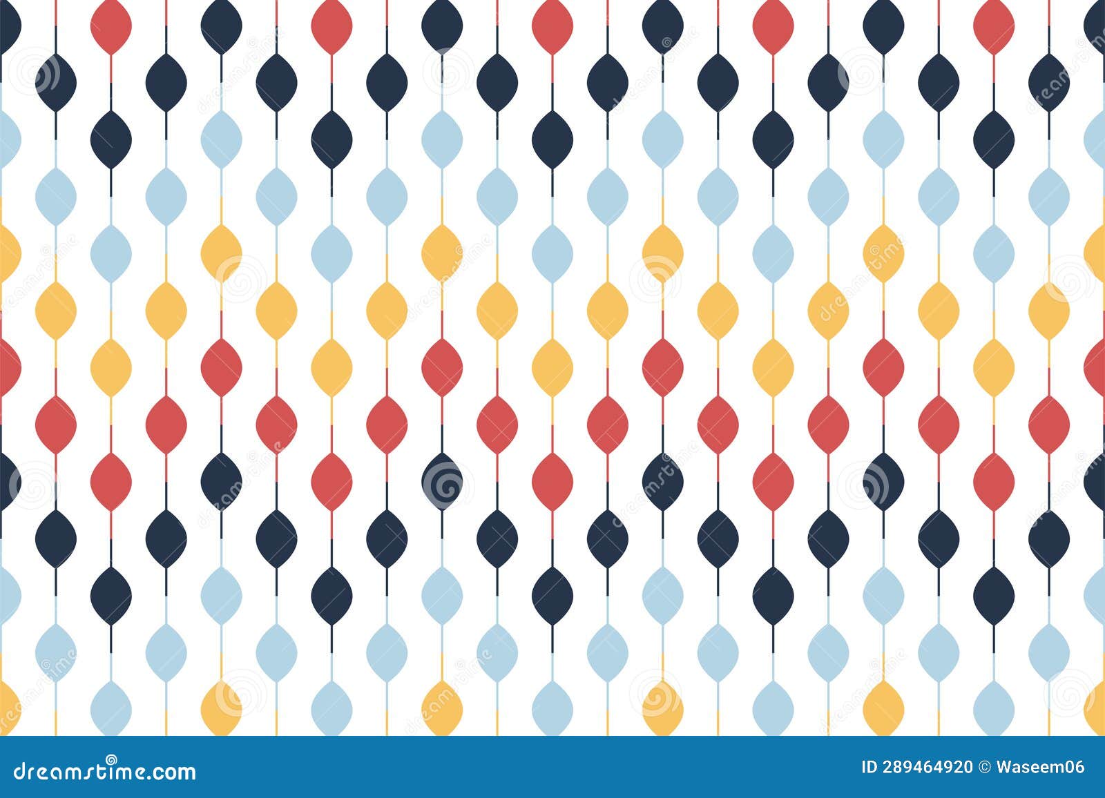 Retro Nostalgic Colorful Shapes Pattern Stock Vector - Illustration of ...