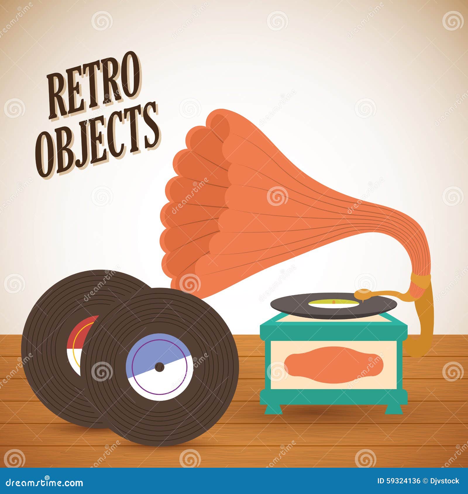Retro Objects Vintage Design Stock Vector - Illustration of revival ...