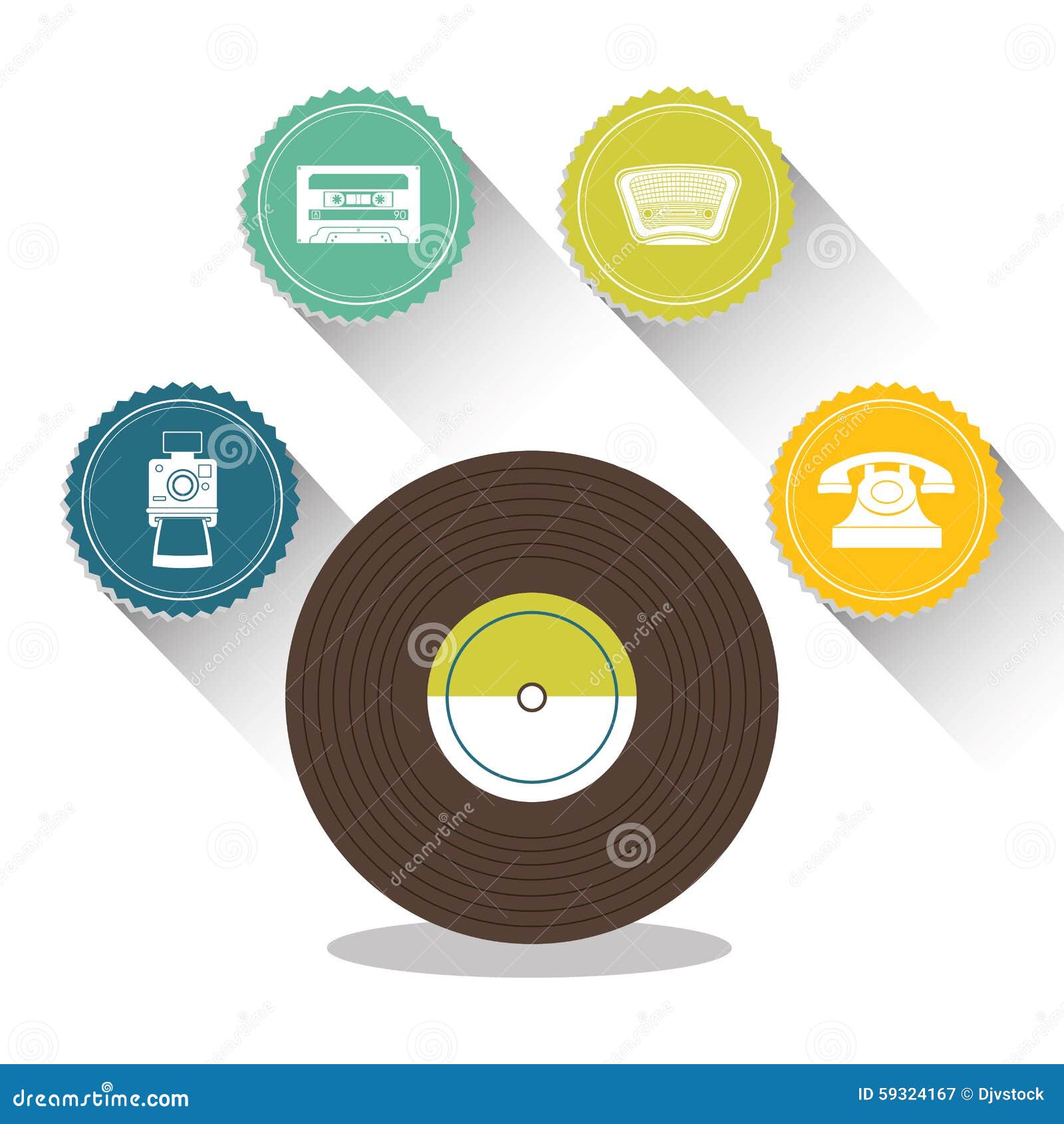 Retro Objects Vintage Design Stock Vector - Illustration of design ...