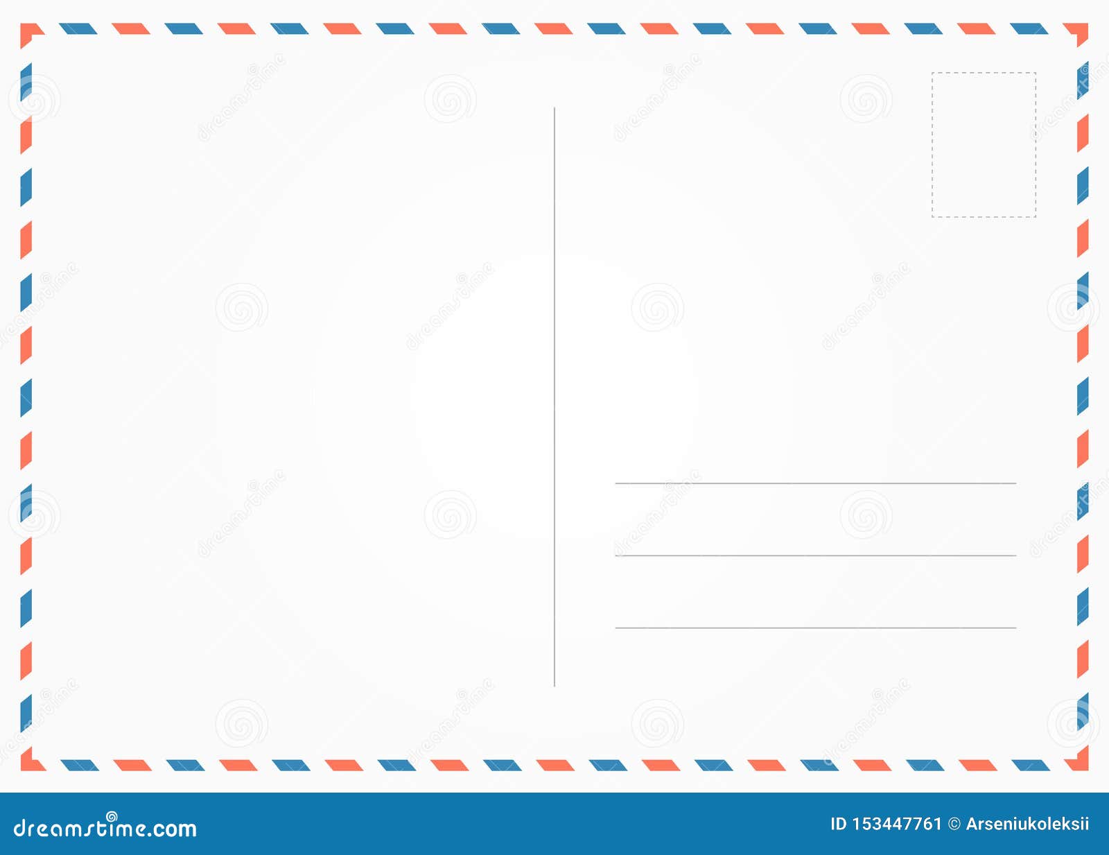 Retro Old Postcard Illustration Stock Vector - Illustration of backside ...
