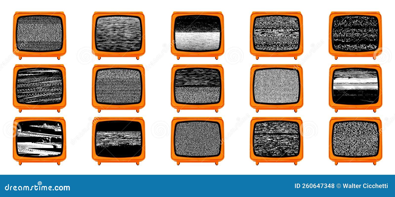 Retro Tv Screens With Static. Royalty-Free Stock Photography ...