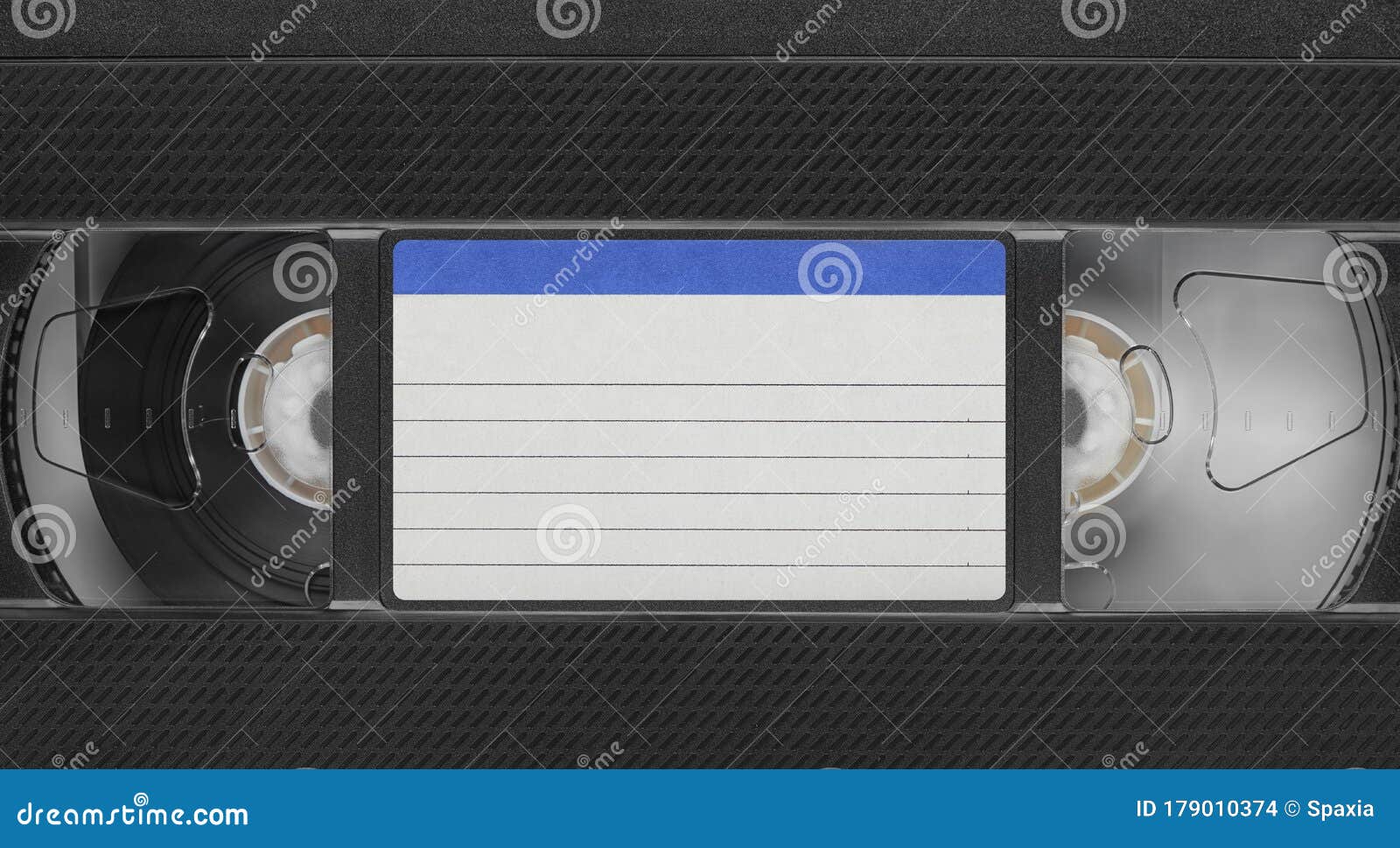 Retro Old Video Tape Cassette with Blank Label Stock Photo - Image of ...