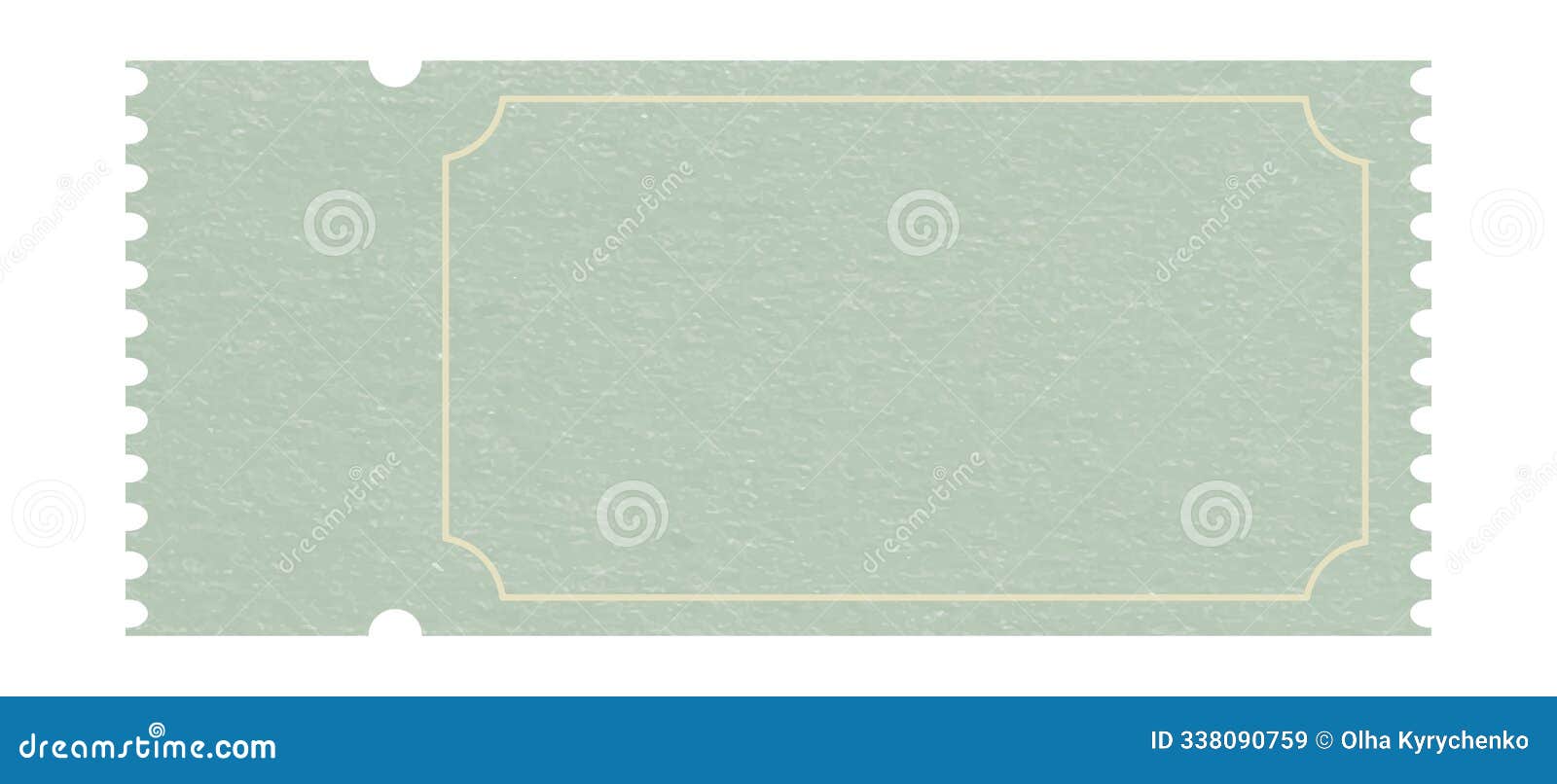 Retro Old Vintage Ticket Template Made of Blue Textured Paper Stock ...
