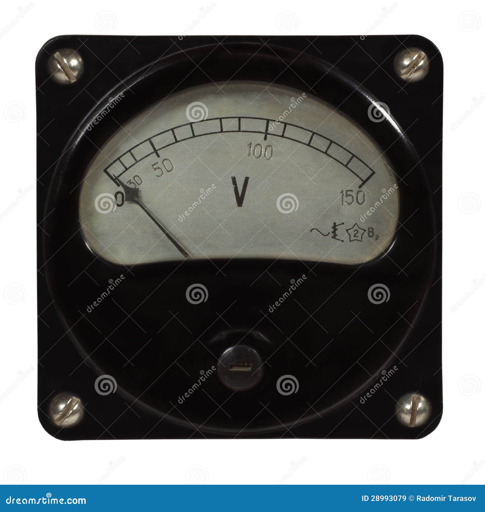 Retro old voltmeter stock image. Image of black, instrument - 28993079