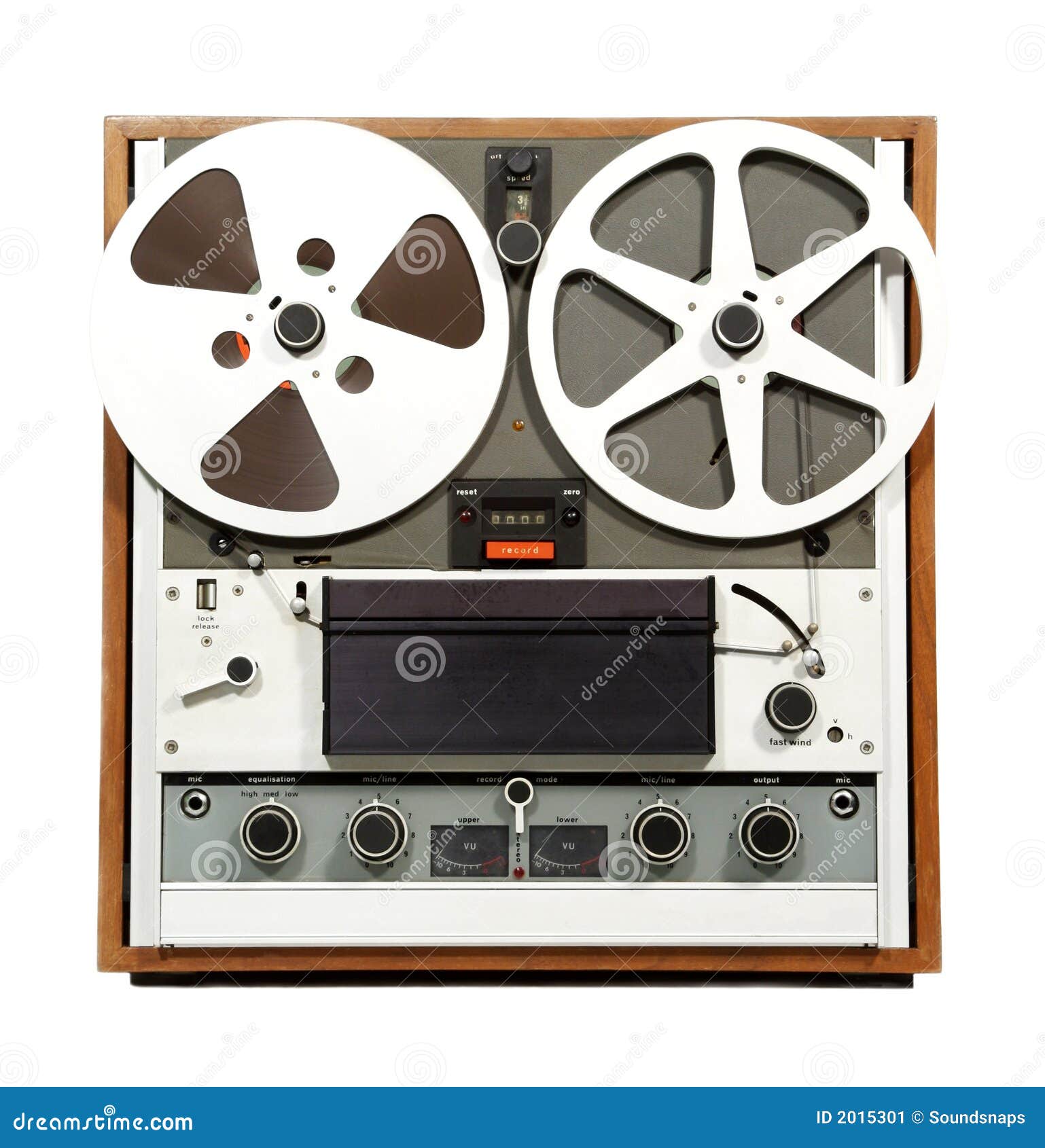 Retro Open Reel Audio Recorder Stock Image - Image of sound, sixties ...