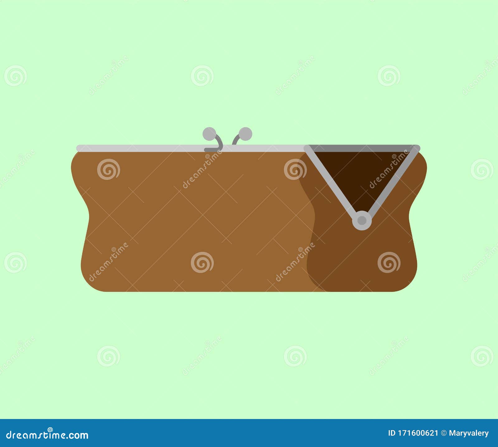 Retro Open Wallet Isolated. Old Purse Stock Vector - Illustration of ...