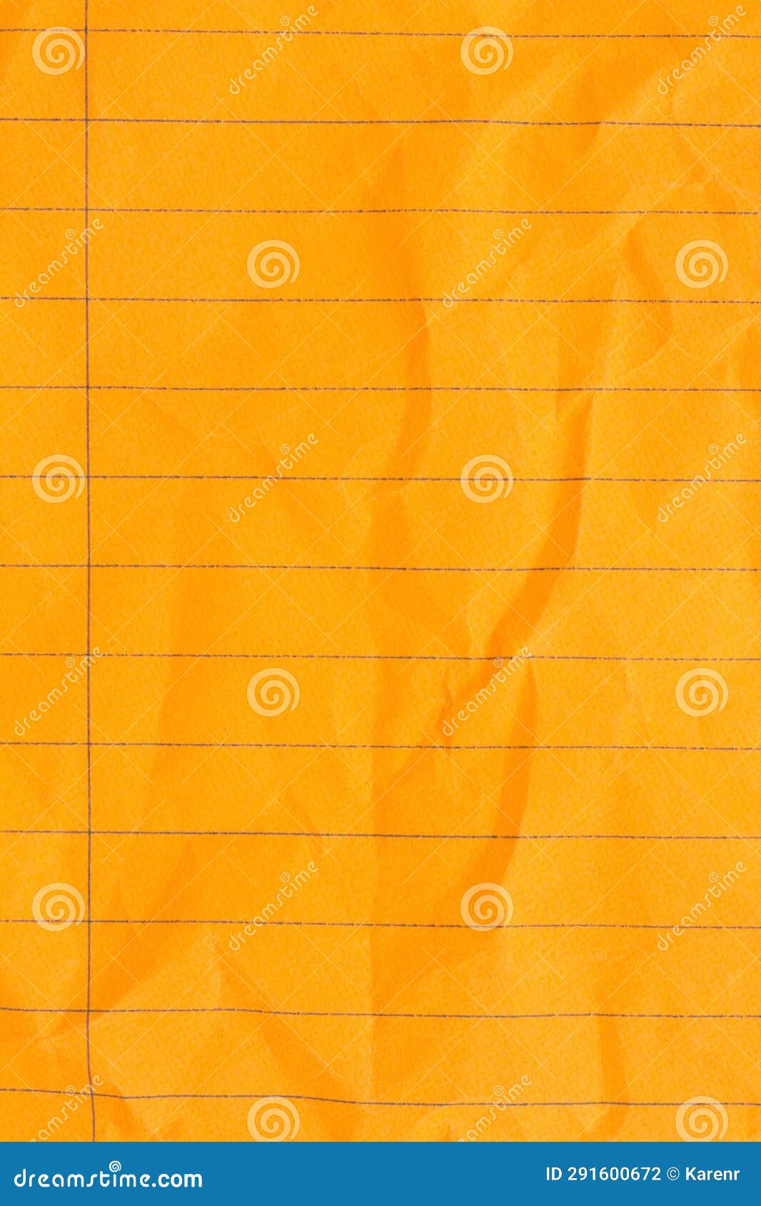 Retro Orange Lined School Crumpled Paper Background Stock Photo - Image ...