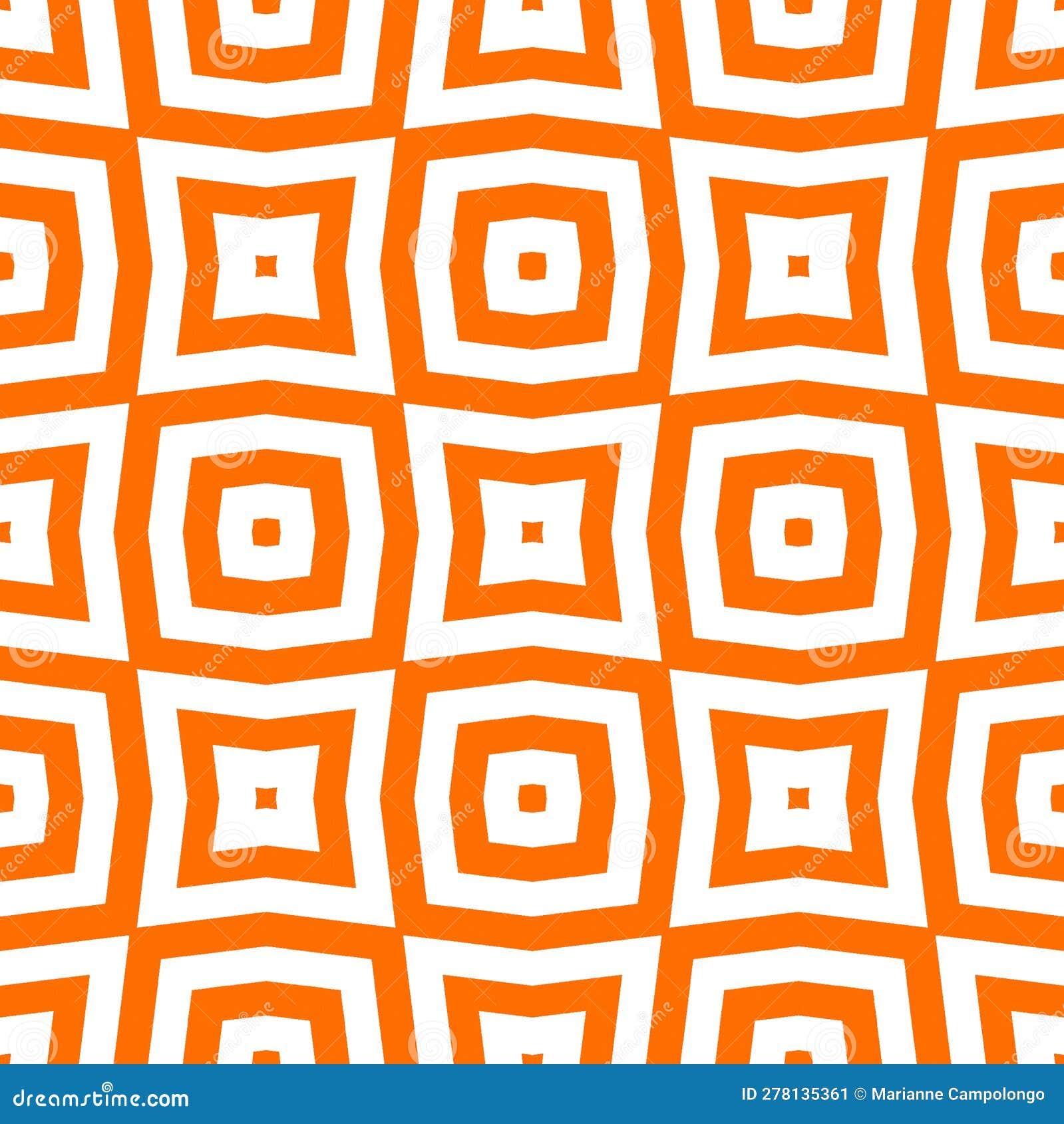 Seamless Retro Orange and White Optical Illusion Wavy Psychedelic Lines ...