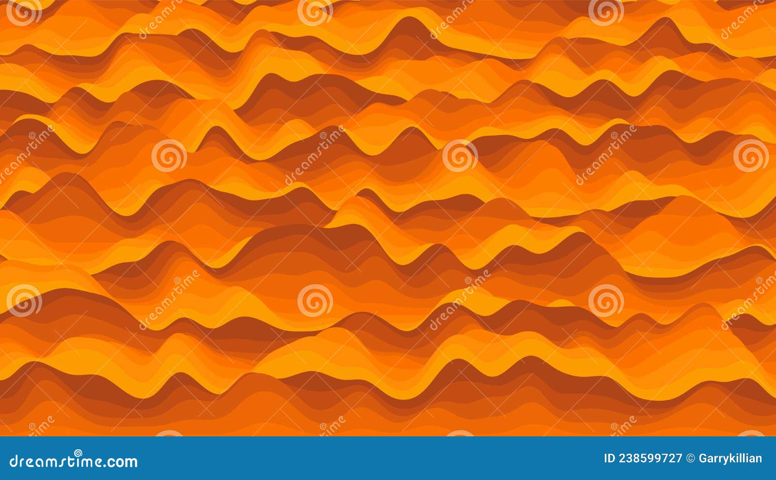 Retro Orange Stripes Distorted Backdrop. Procedural Vintage Ripple ...