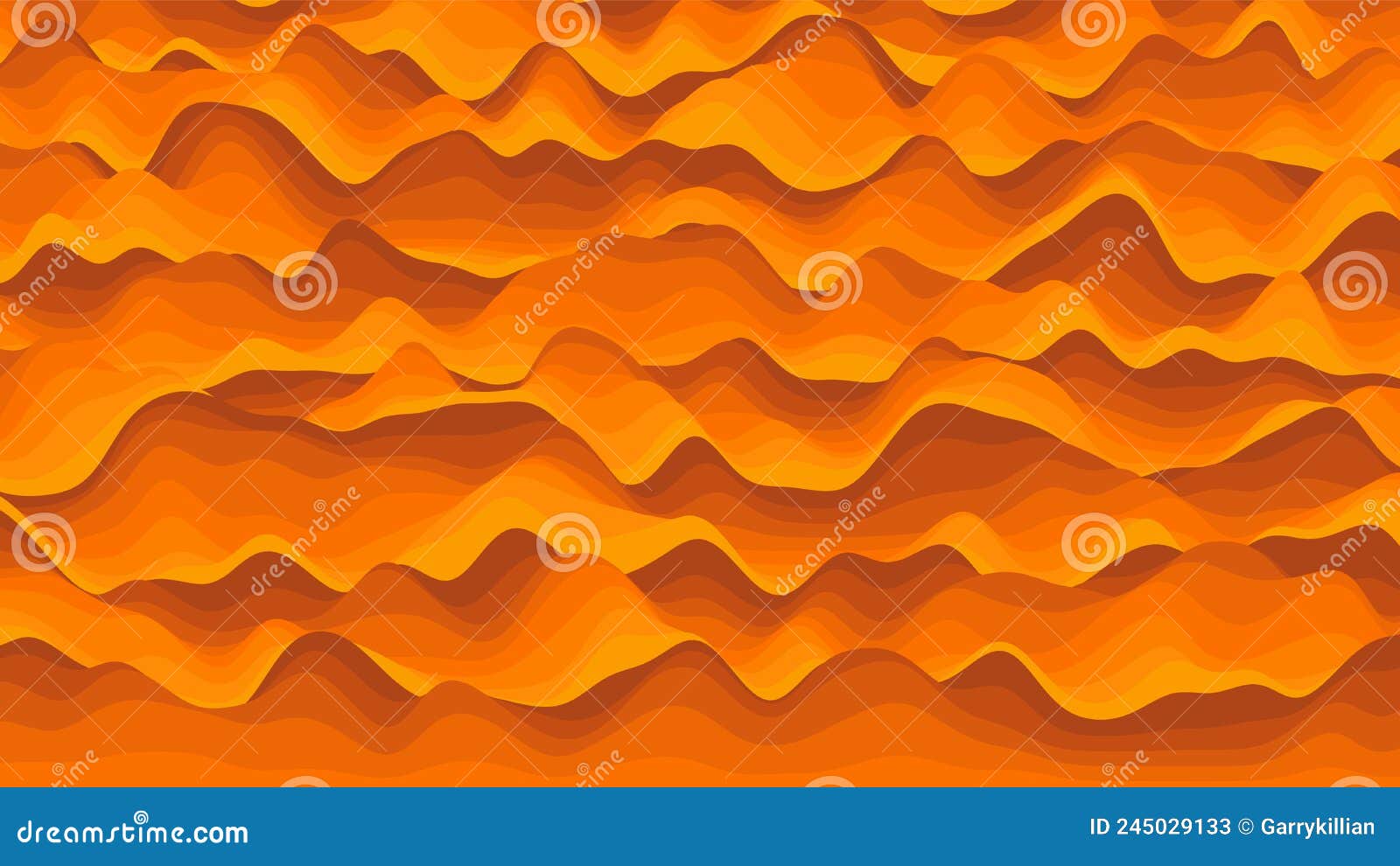 Retro Orange Stripes Distorted Backdrop. Procedural Vintage Ripple ...
