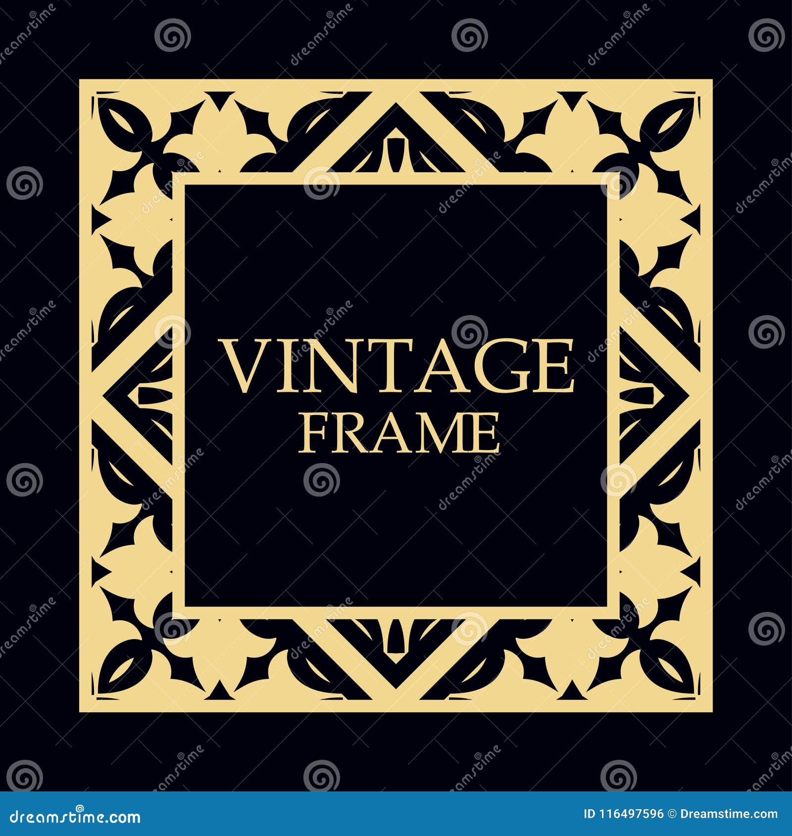 Retro ornamental frame stock vector. Illustration of elegant - 116497596