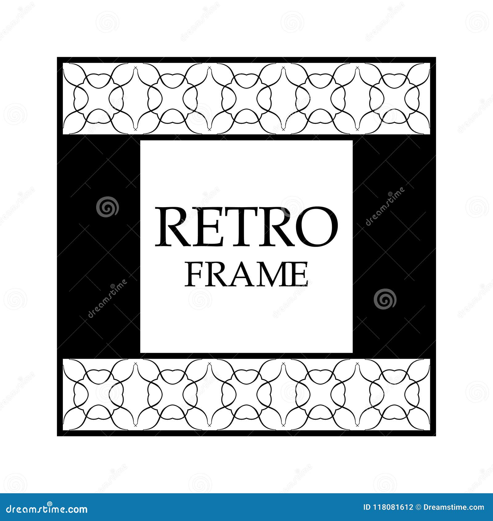 Retro ornamental frame stock vector. Illustration of greetingcard ...