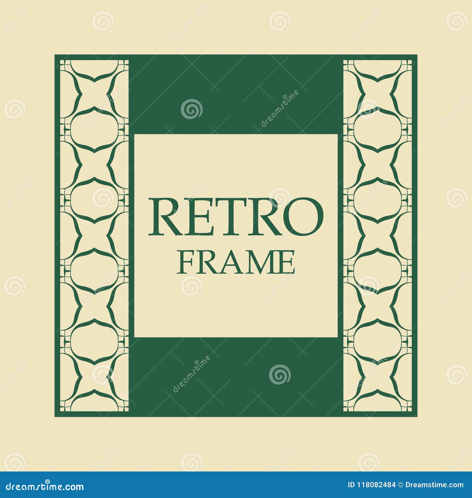 Retro ornamental frame stock vector. Illustration of design - 118082484
