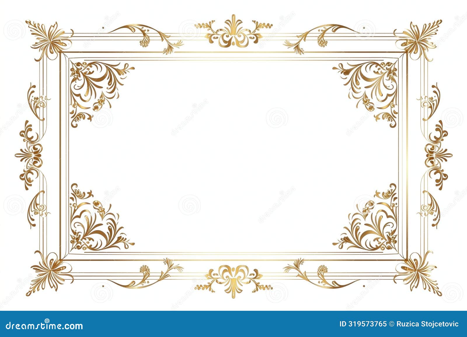 Set Of Ornamental Golden And Silver Dark Frames For Playing Cards ...