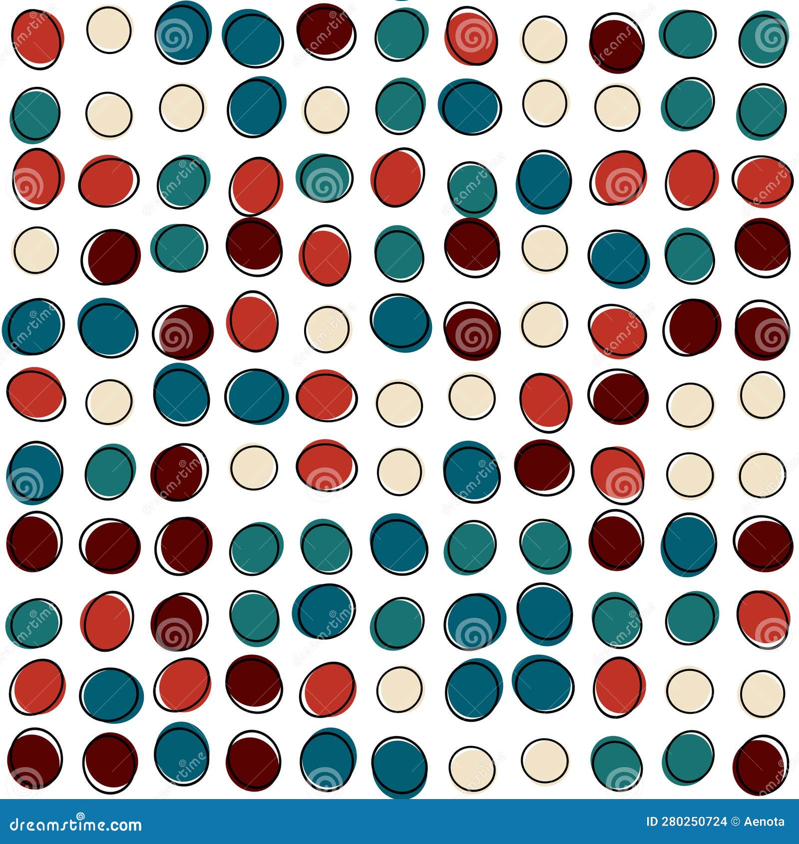 Retro Oval Repeating Pattern Stock Illustration - Illustration of ...