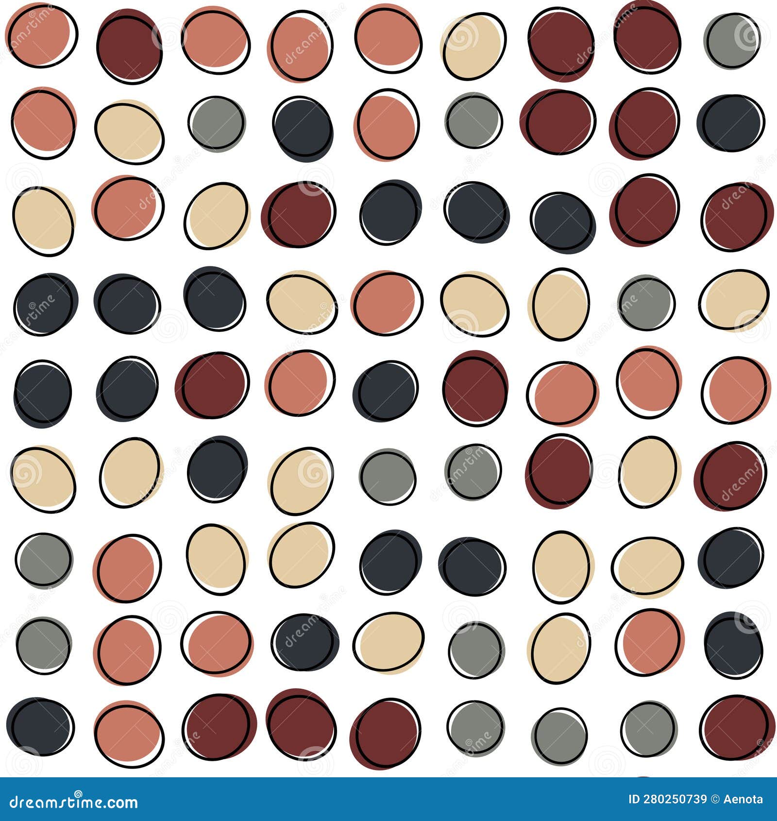 Retro Oval Repeating Pattern Stock Illustration - Illustration of ...