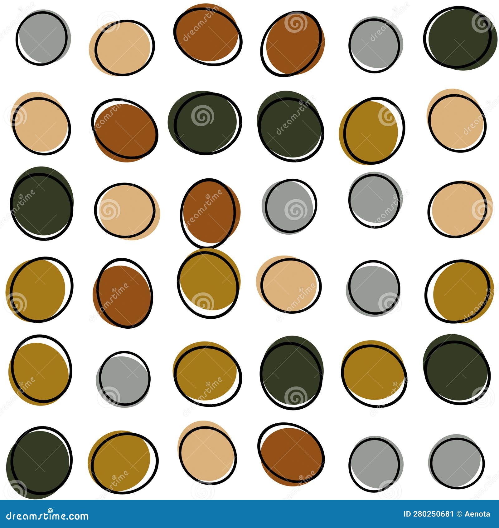 Retro Oval Repeating Pattern Stock Illustration - Illustration of ...