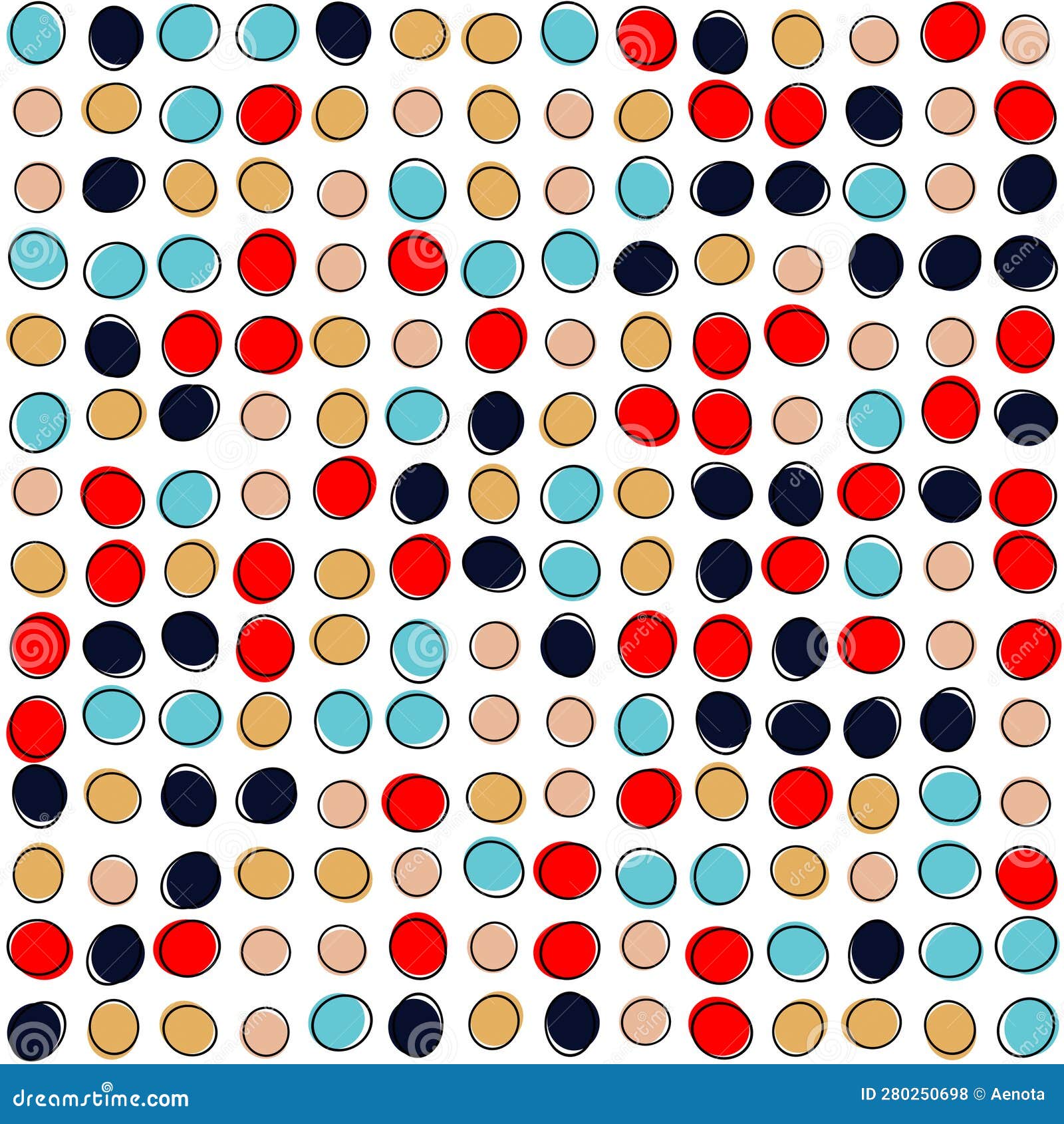 Retro Oval Repeating Pattern Stock Illustration - Illustration of ring ...