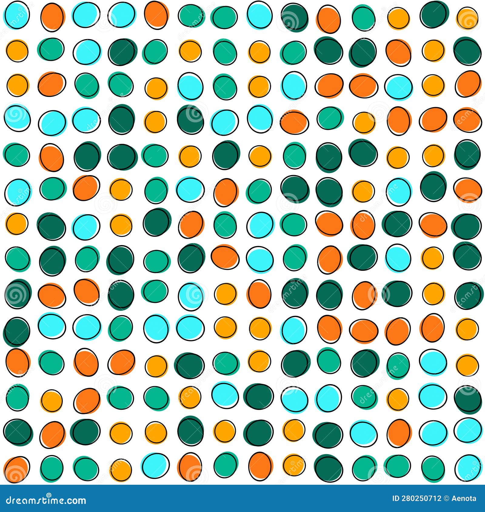 Retro Oval Repeating Pattern Stock Illustration - Illustration of ring ...