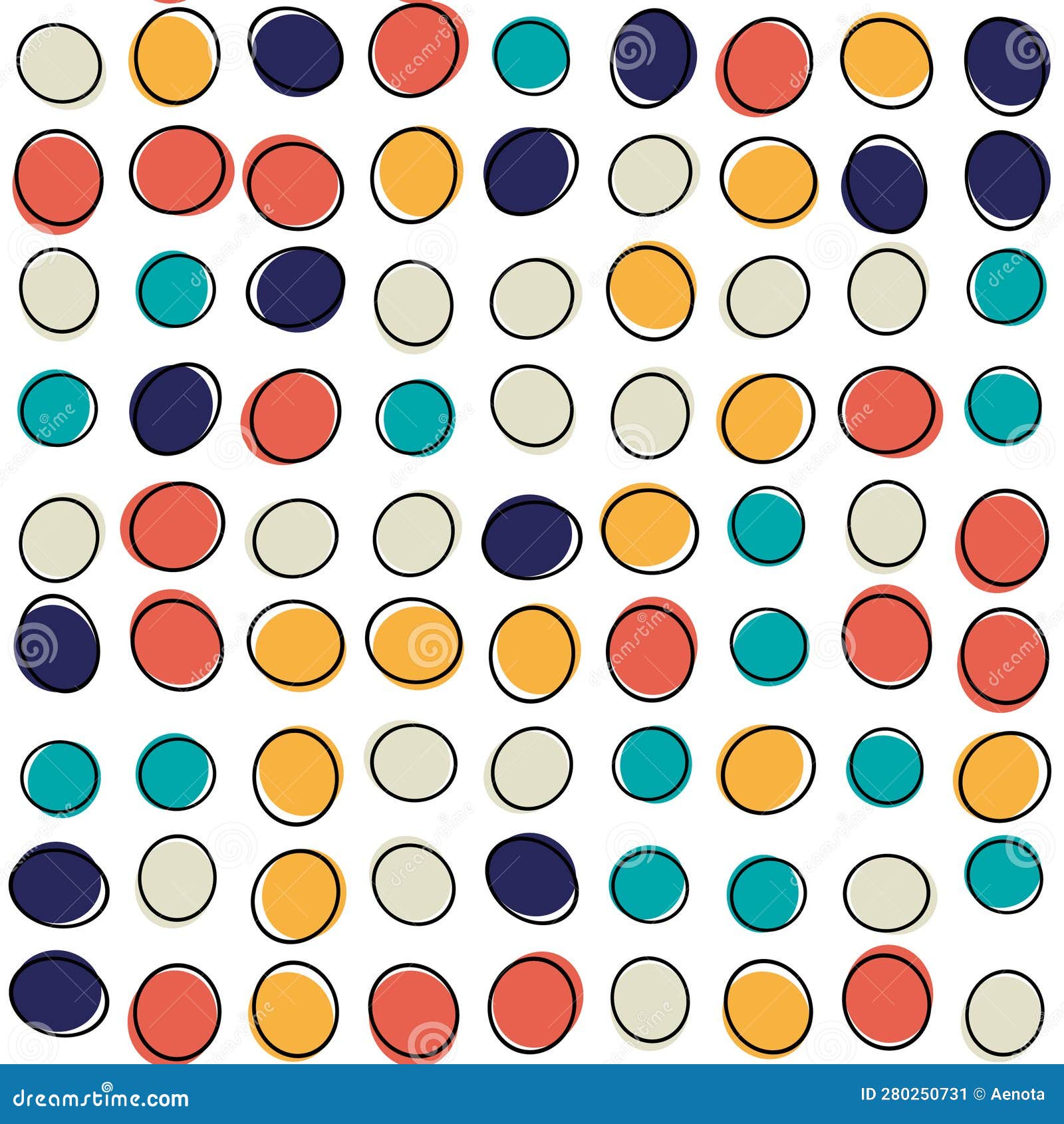 Retro Oval Repeating Pattern Stock Illustration - Illustration of ...