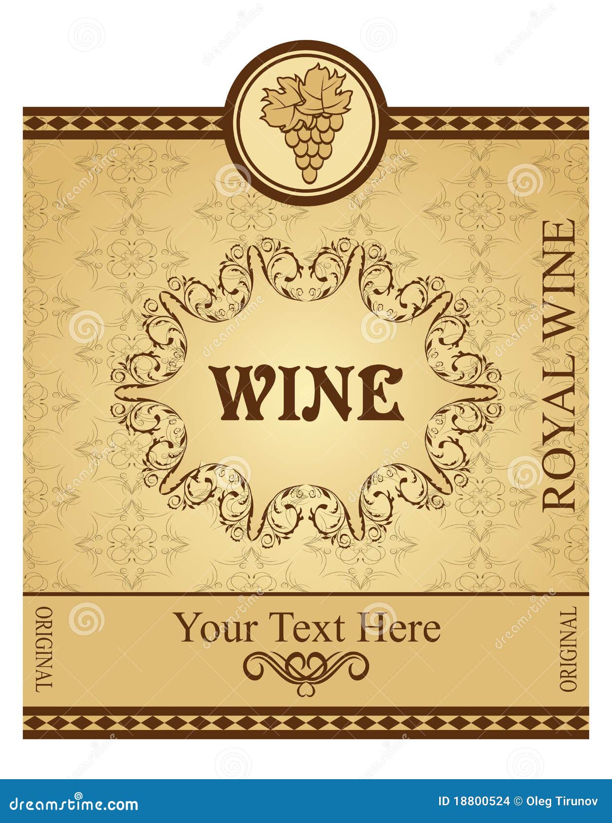 Retro packing for wine stock vector. Illustration of template - 18800524