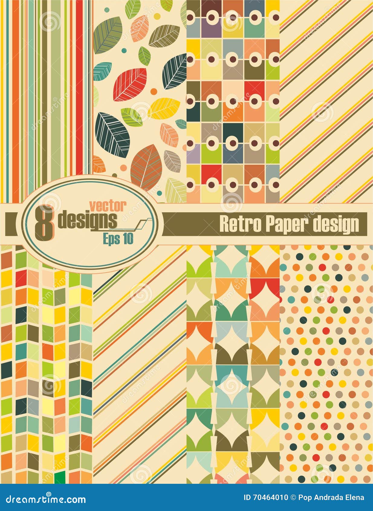 Retro paper design set stock vector. Illustration of layout - 70464010
