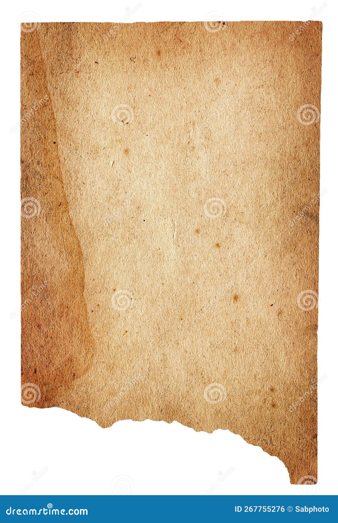 Retro Paper Texture Isolated Stock Photo - Image of card, edge: 267755276