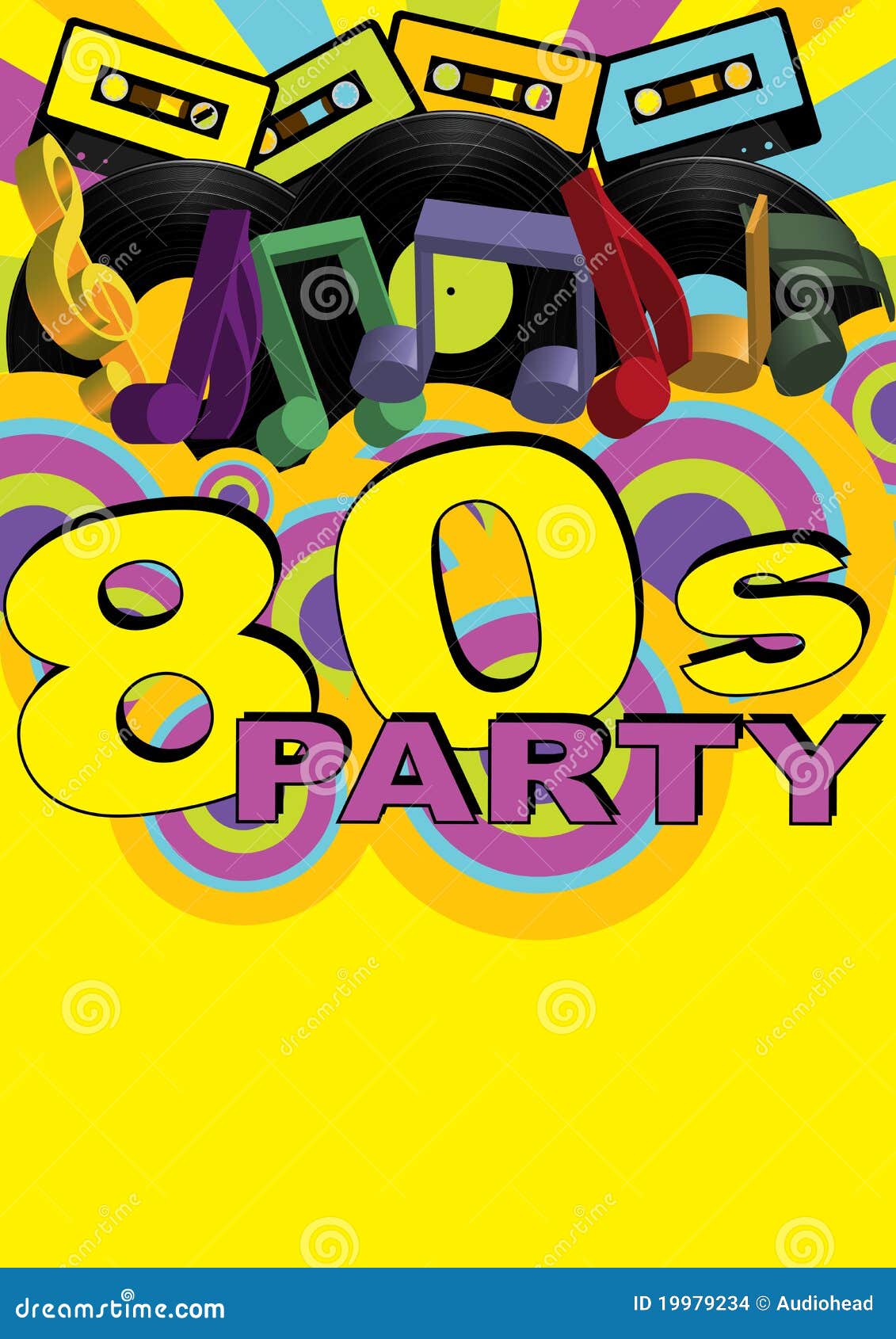 Retro Party Background stock vector. Illustration of flyer - 19979234