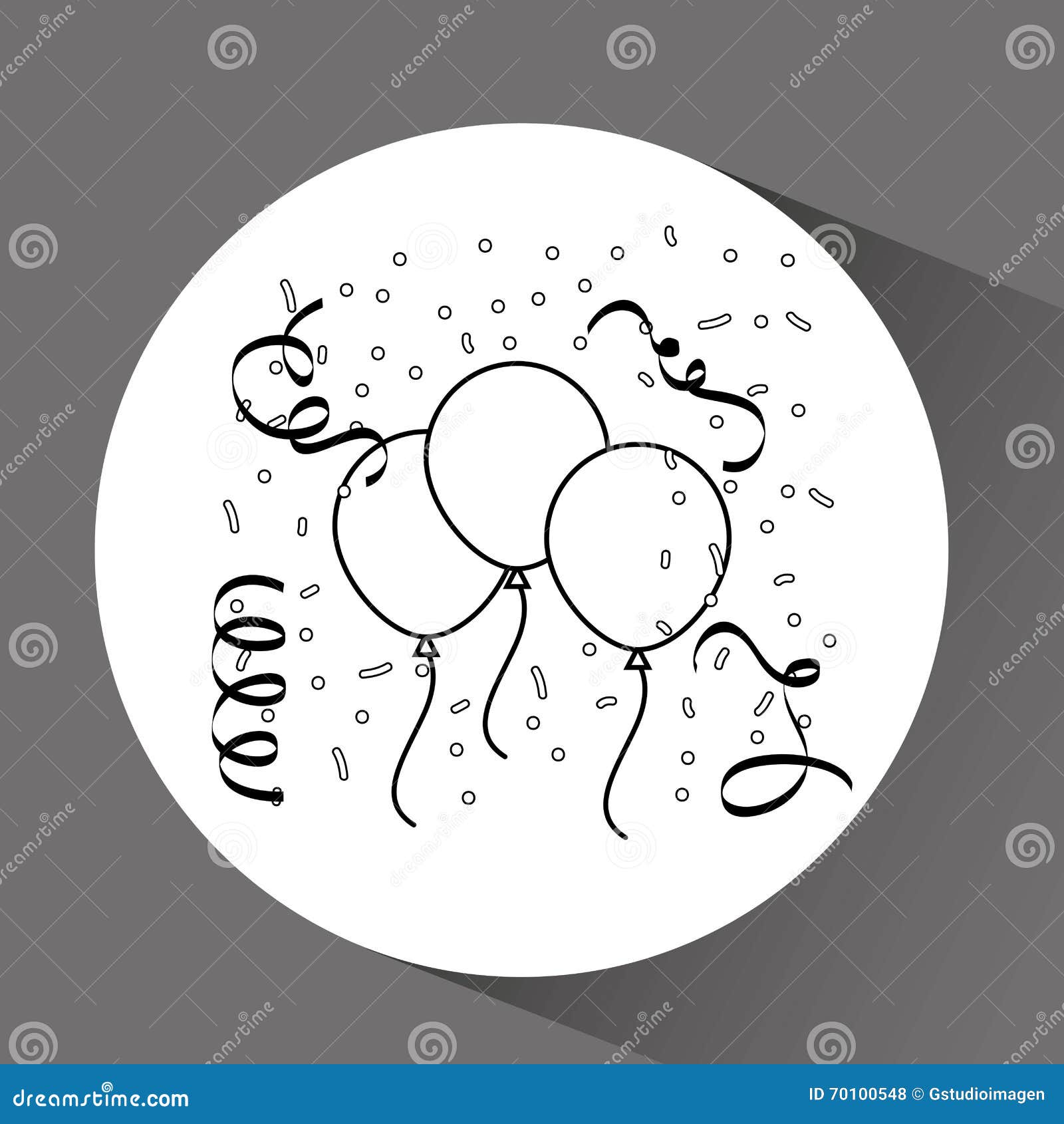 Retro party icon design stock illustration. Illustration of birthday ...