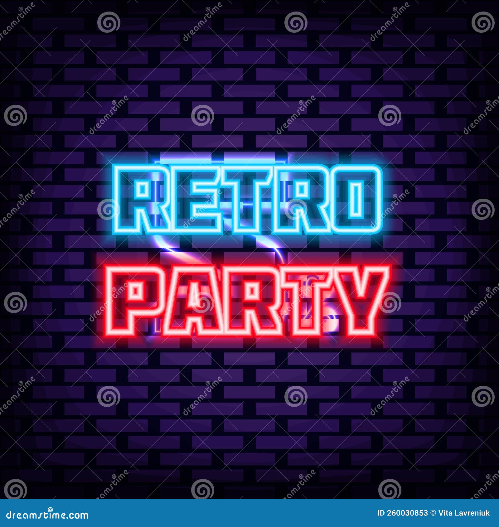 Retro Party Neon Sign Vector. Neon Script. Light Banner ...