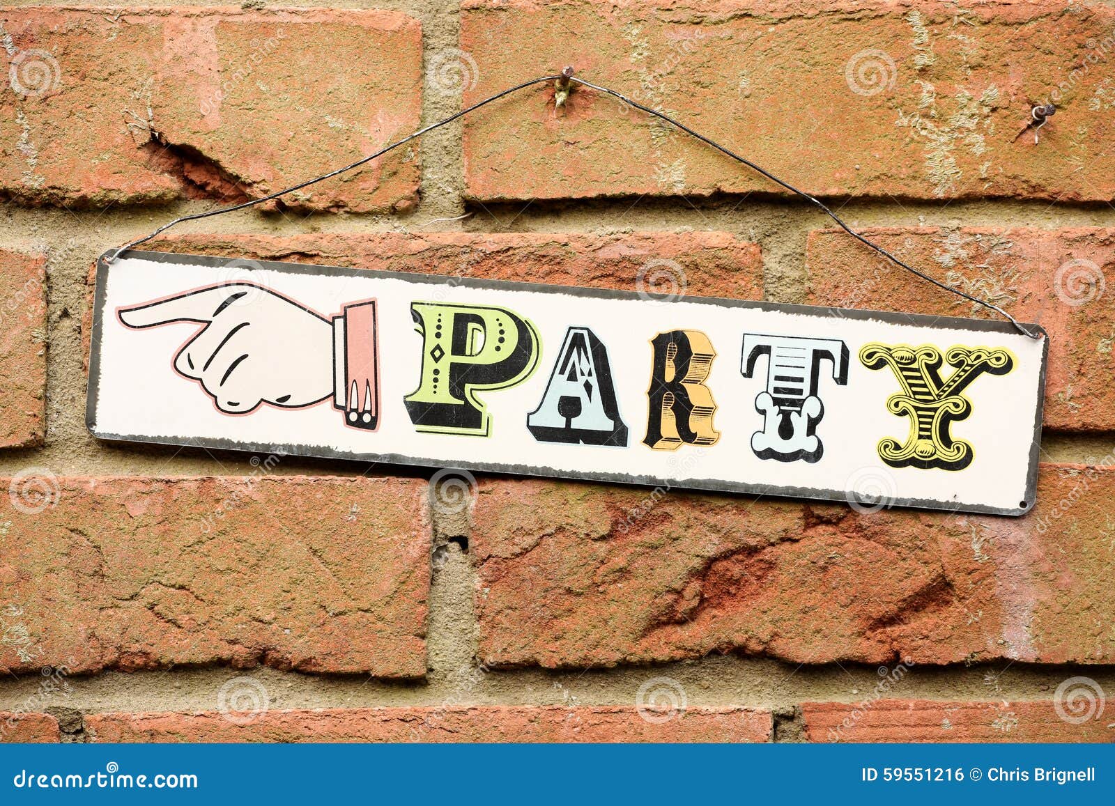 Retro party sign stock photo. Image of close, birthday - 59551216