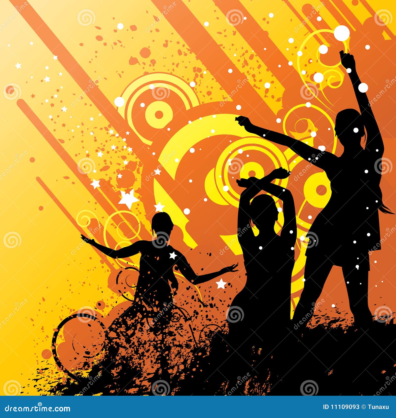 Retro party vector stock vector. Illustration of retro - 11109093