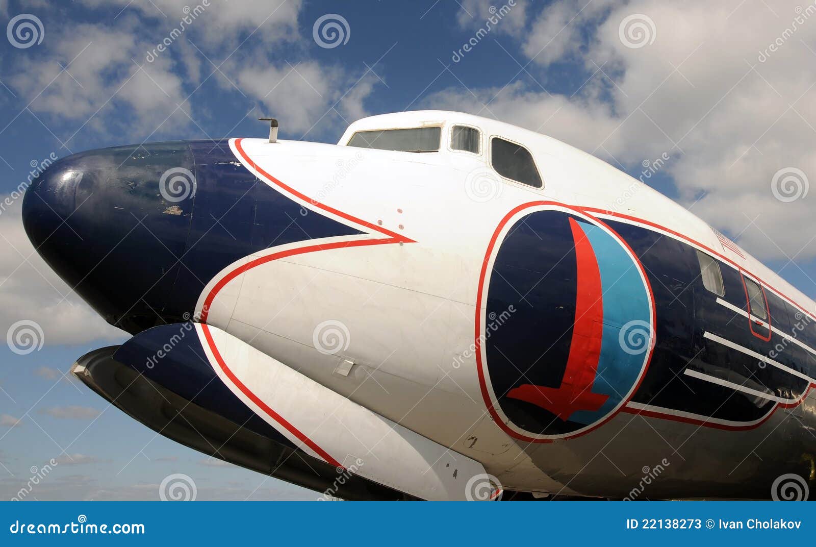 Retro passenger airplane stock image. Image of airliner - 22138273