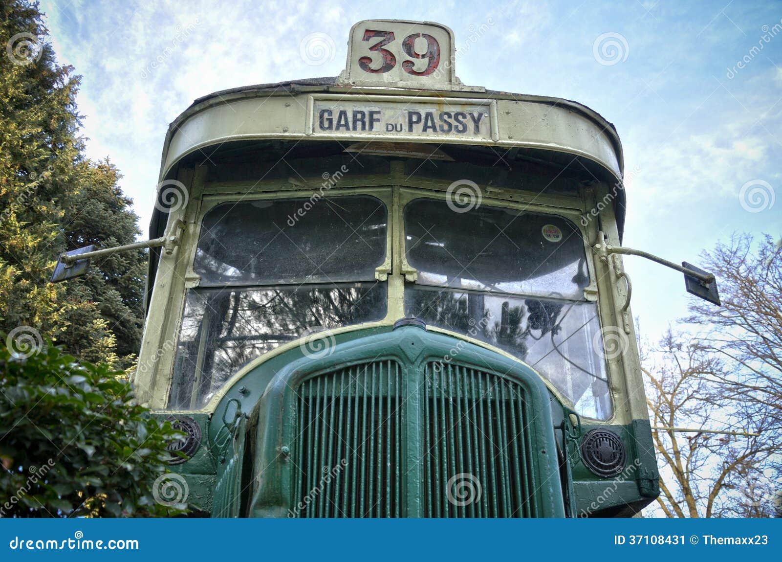 Retro passenger bus 1 stock image. Image of headlights - 37108431