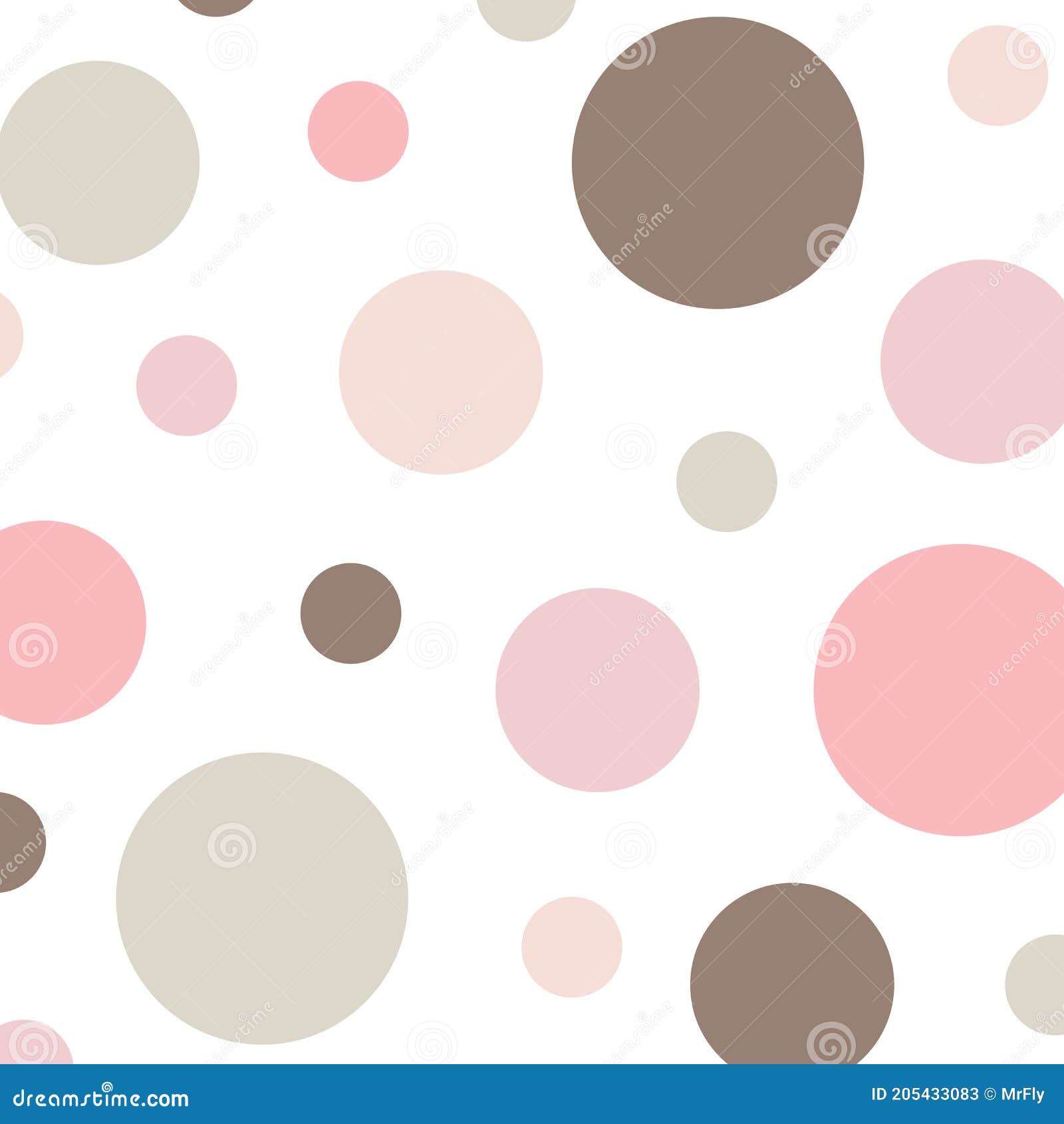 Retro Pastel Colour Circles Seamless Pattern, Vector Illustration Stock ...