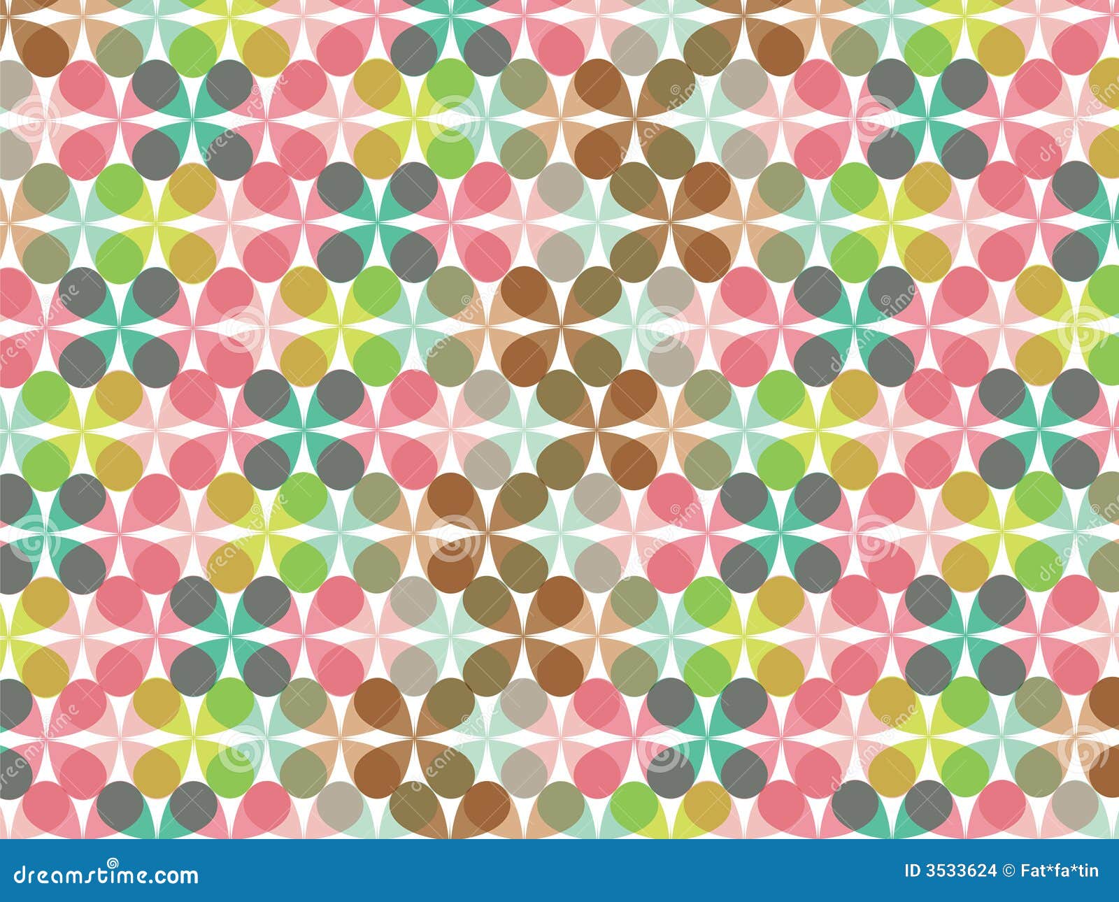 Retro Pastel Flower Pattern Stock Vector - Illustration of modern ...