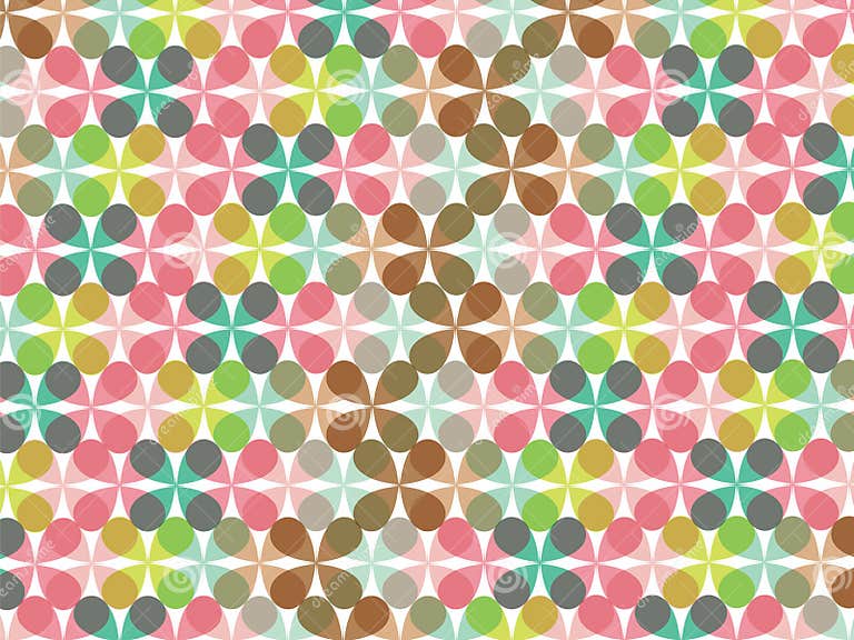 Retro Pastel Flower Pattern Stock Vector - Illustration of modern ...