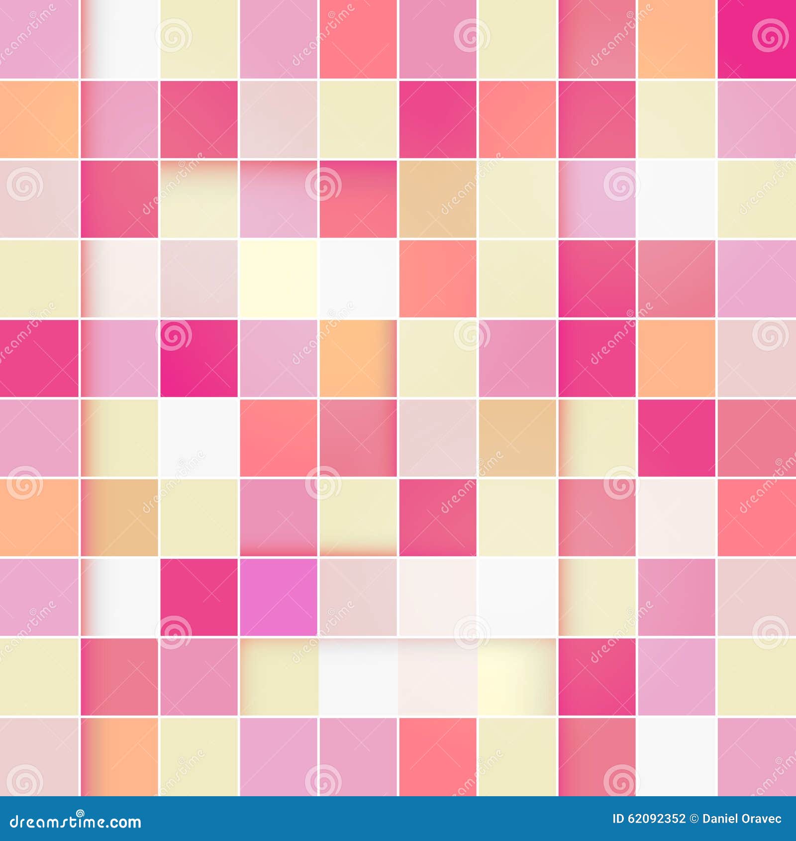 Pastel Square Background With Blue Flowers. Cartoon Vector ...