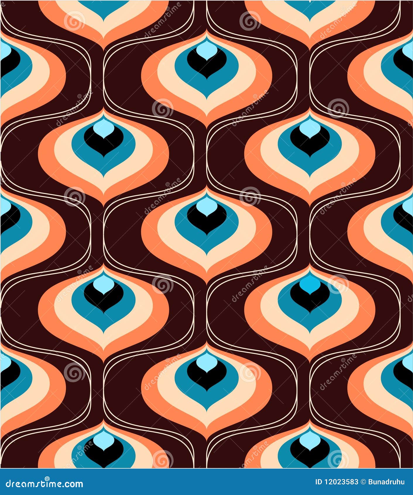 Retro patroon vector illustratie. Illustration of sinaasappel - 12023583