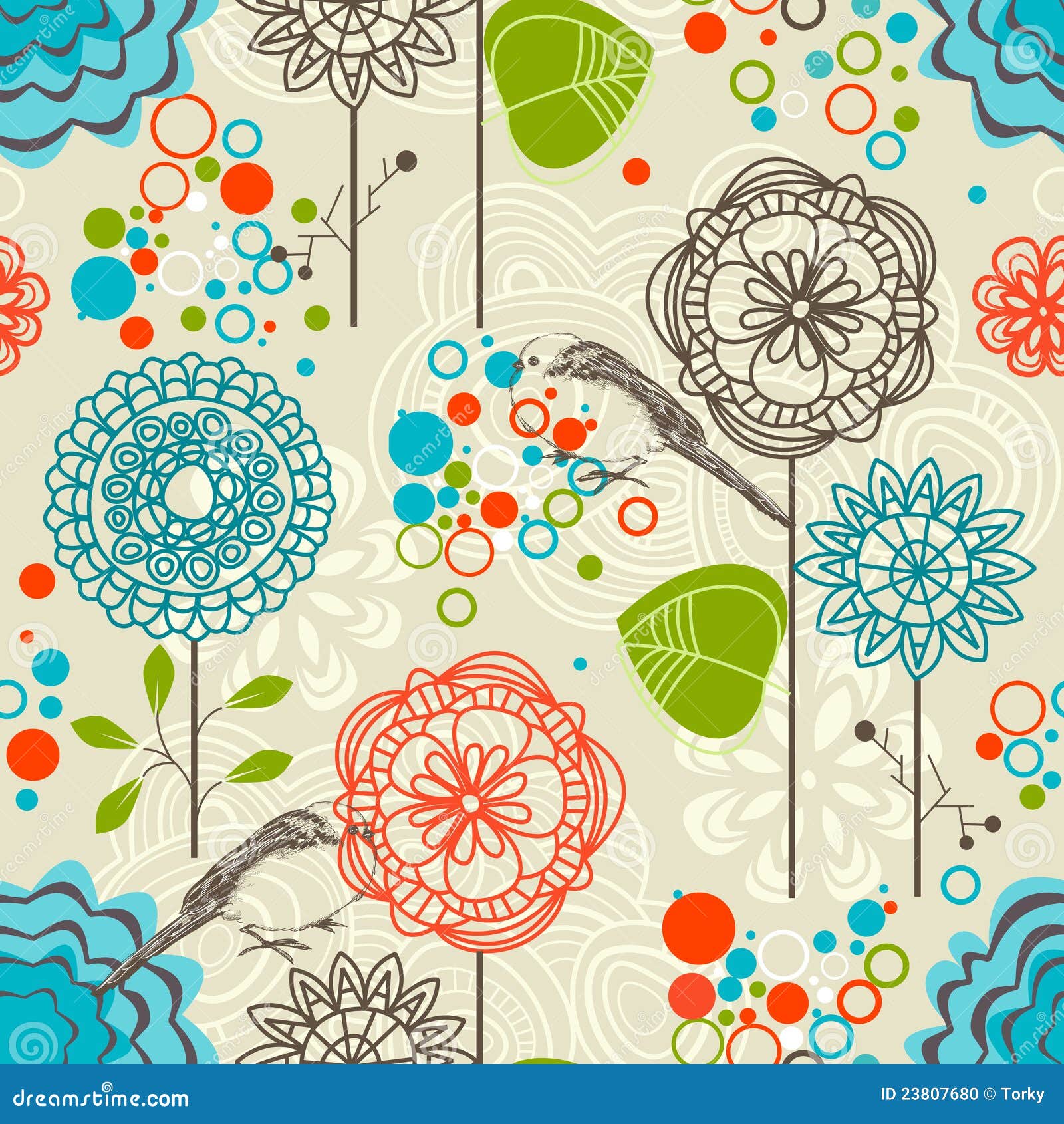 Retro pattern stock vector. Illustration of flourish - 23807680