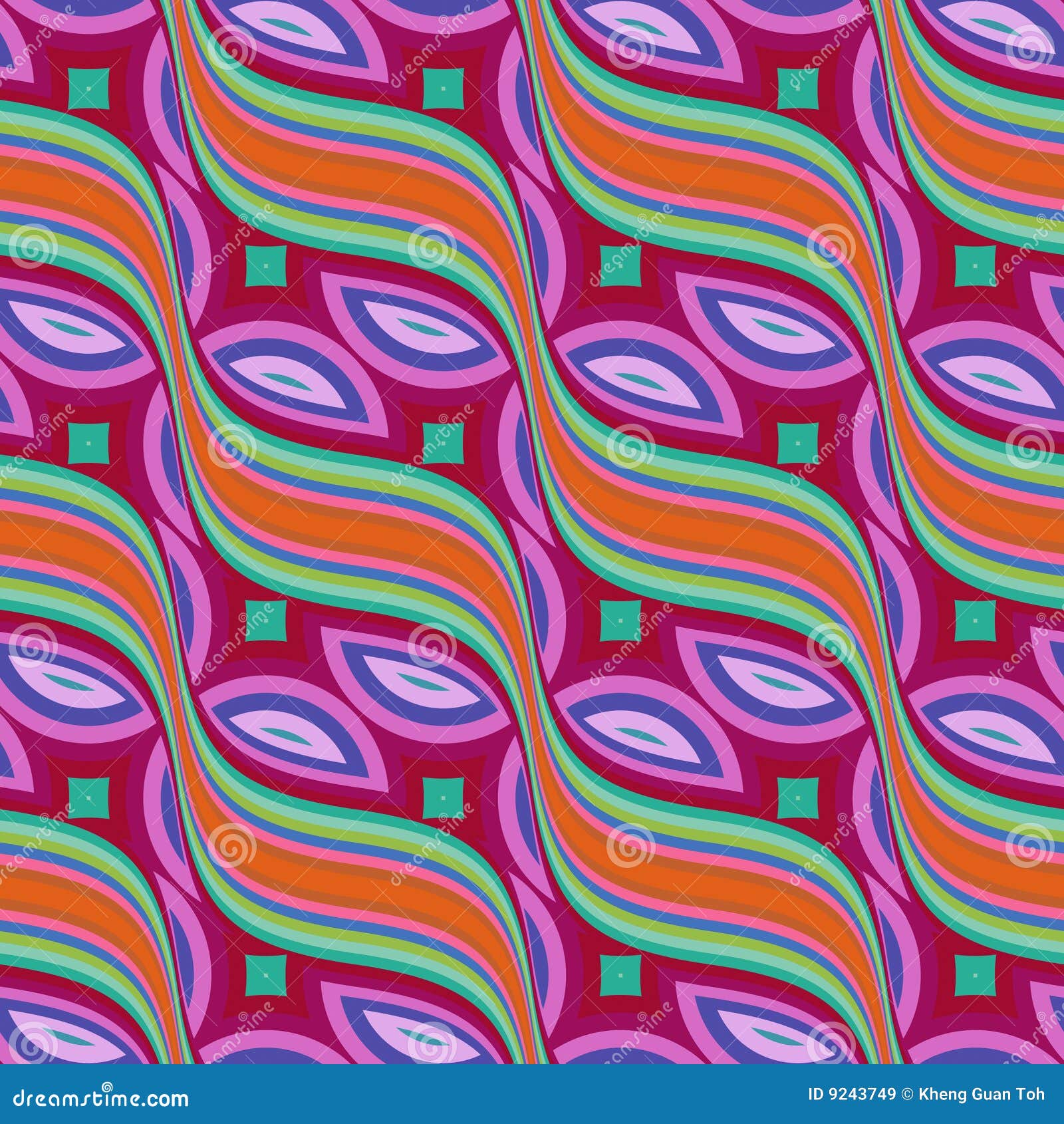 Retro pattern stock illustration. Illustration of fabric - 9243749