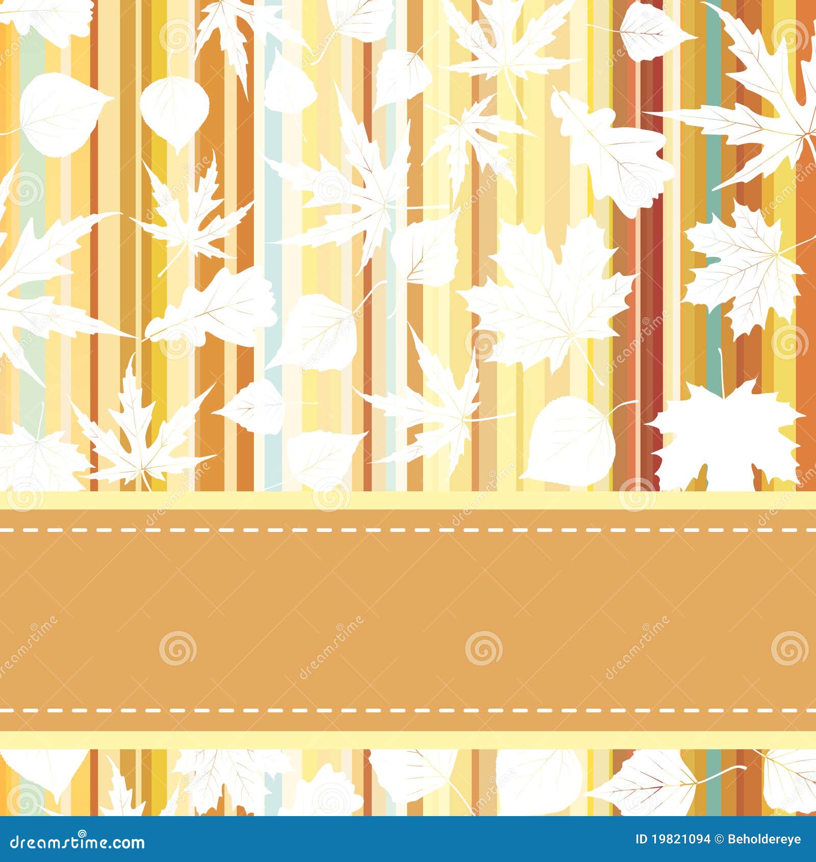 Retro Pattern with Autumn Leafs. EPS 8 Stock Vector - Illustration of ...