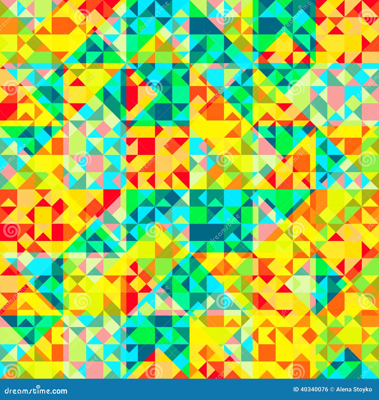 Retro Pattern of Geometric Shapes Stock Vector - Illustration of cover ...