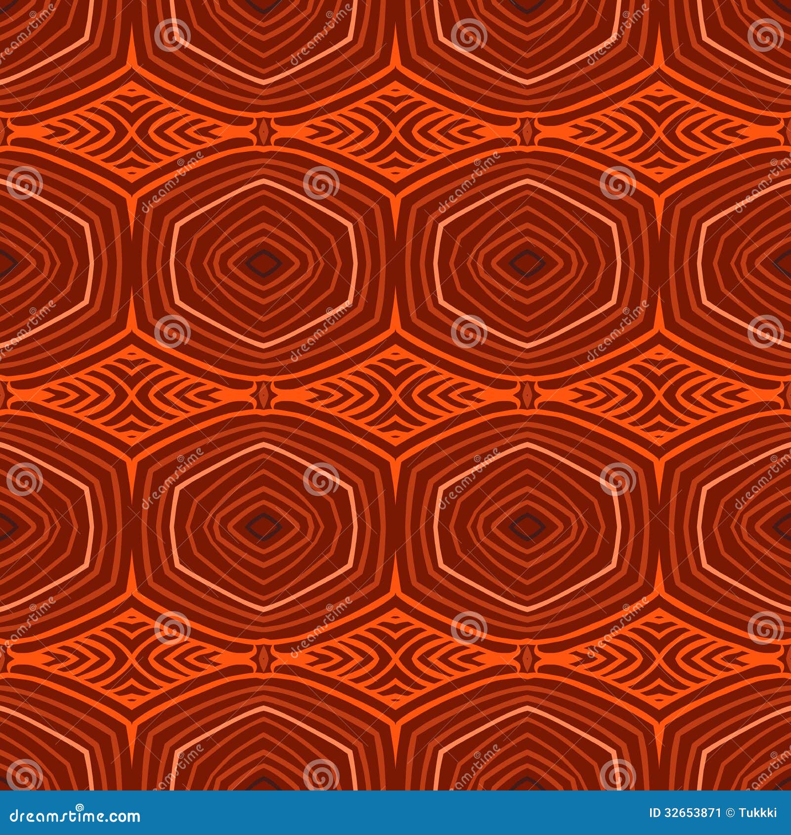 Retro Pattern with Oval Shapes in 1950s Style. Stock Vector ...