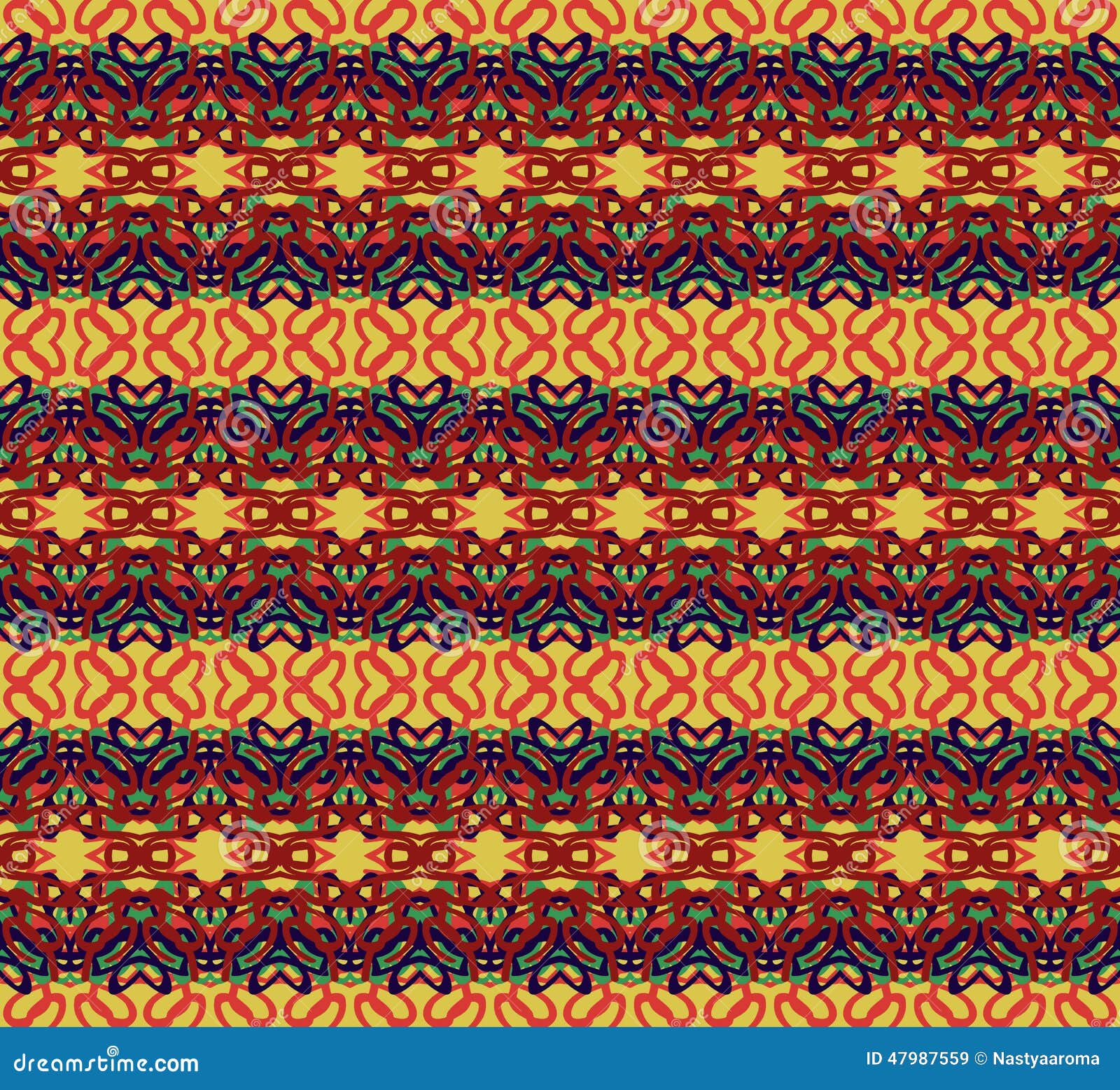 Retro Pattern with Swirls. EPS 10 Vector Stock Vector - Illustration of ...