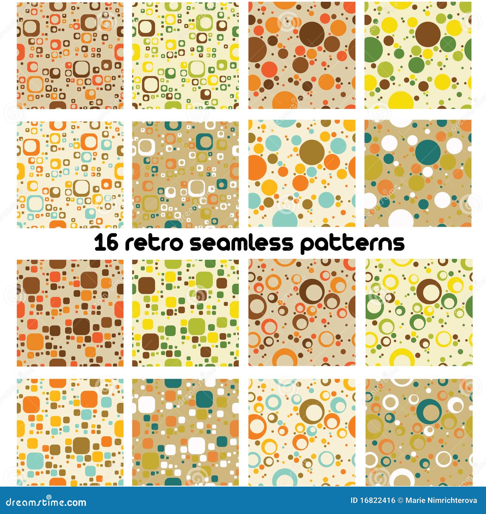 Retro patterns stock illustration. Illustration of graphic - 16822416