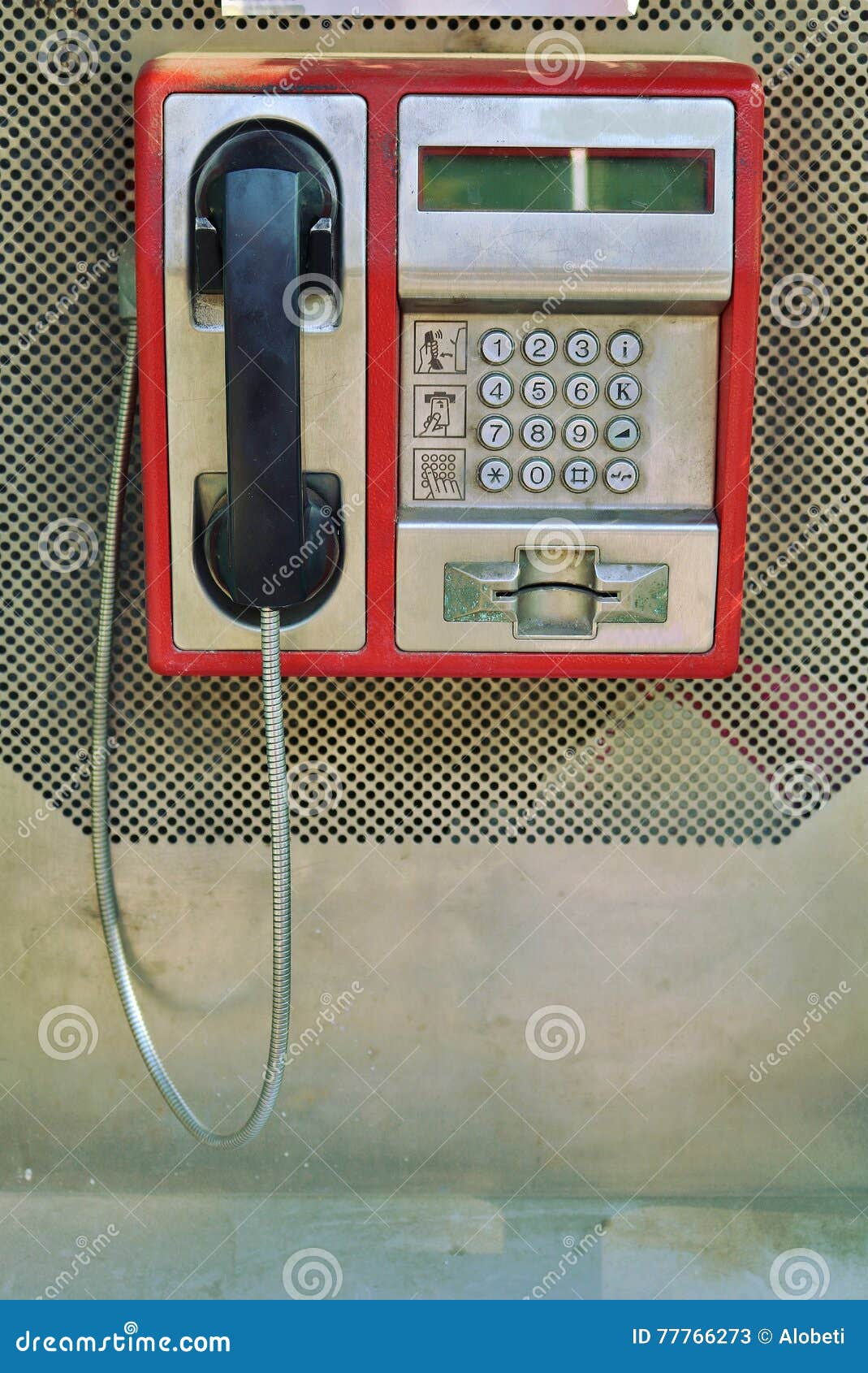 A Retro Payphone Operating on Coins Editorial Stock Photo - Image of ...
